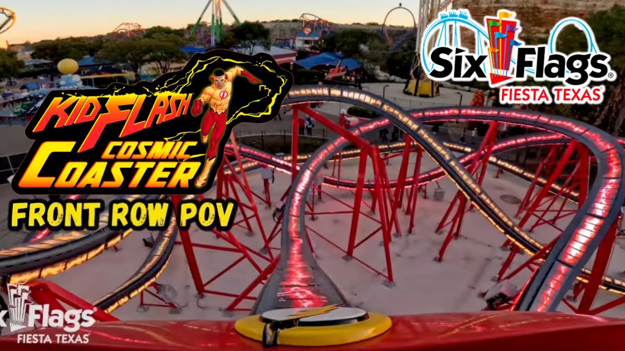 Official Kid Flash Cosmic Coaster POV | Six Flags Fiesta Texas - YouTube