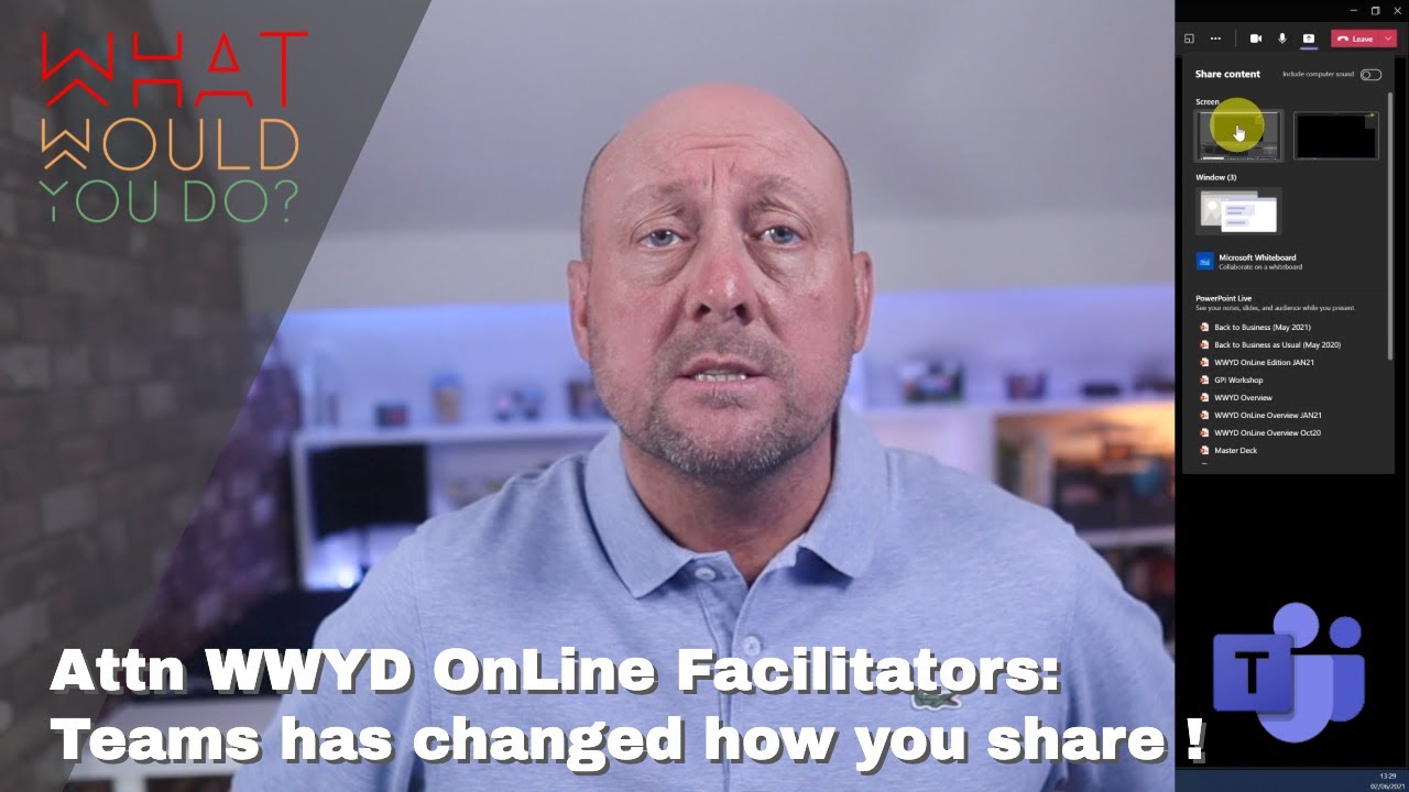 Teams has changed how you share WWYD OnLine - YouTube