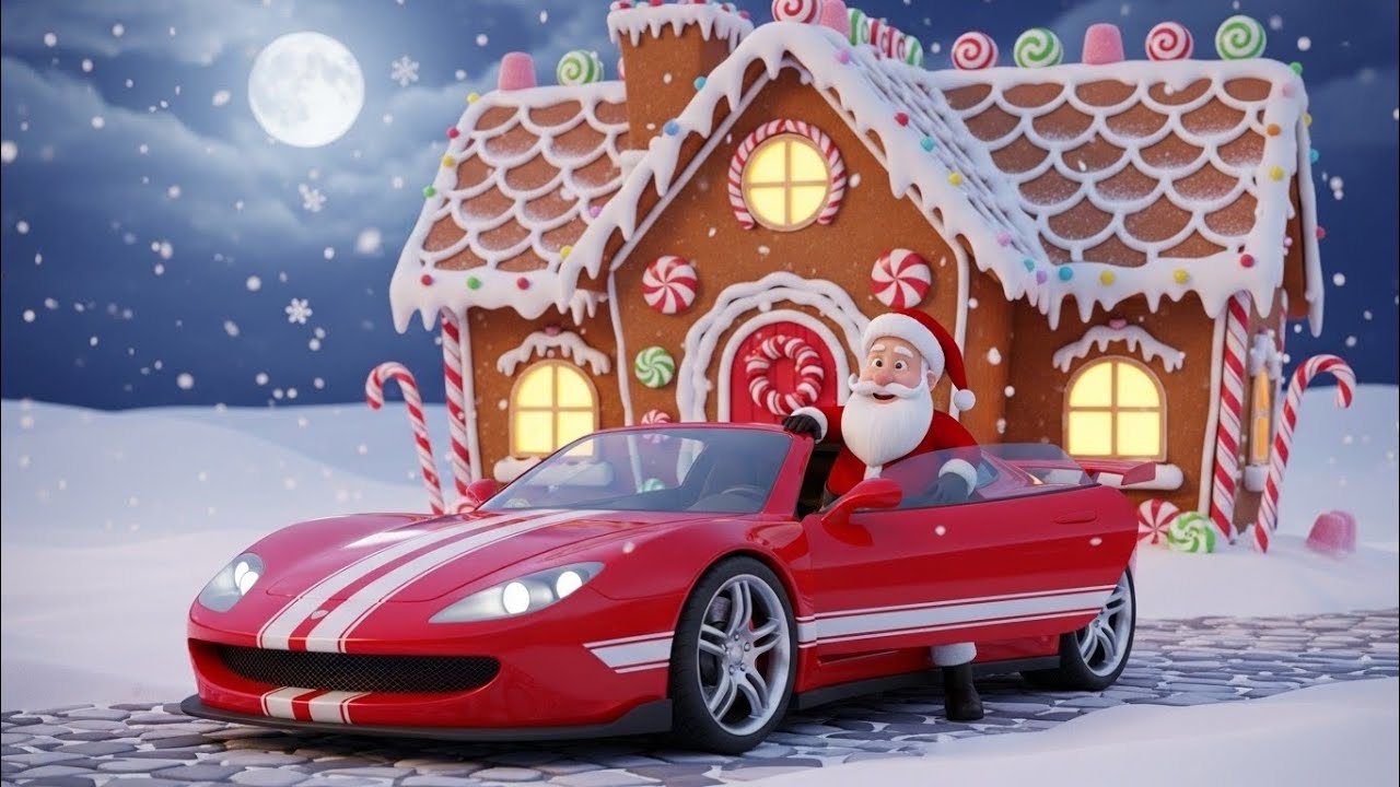 🎅 Santa Claus in Super Speedo Car 🚗⚡ | Christmas Fun for Kids 🎄 - YouTube