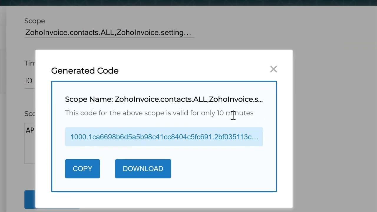 Video 4 How to Generate Refresh Token from Zoho Invoice in Message2u for the API Integration ...