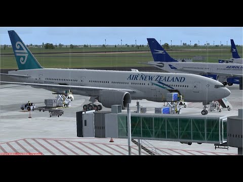 Ezeiza Pistarini Intl (SAEZ) to Auckland Intl (NZAA) FSX PMDG Air New ...
