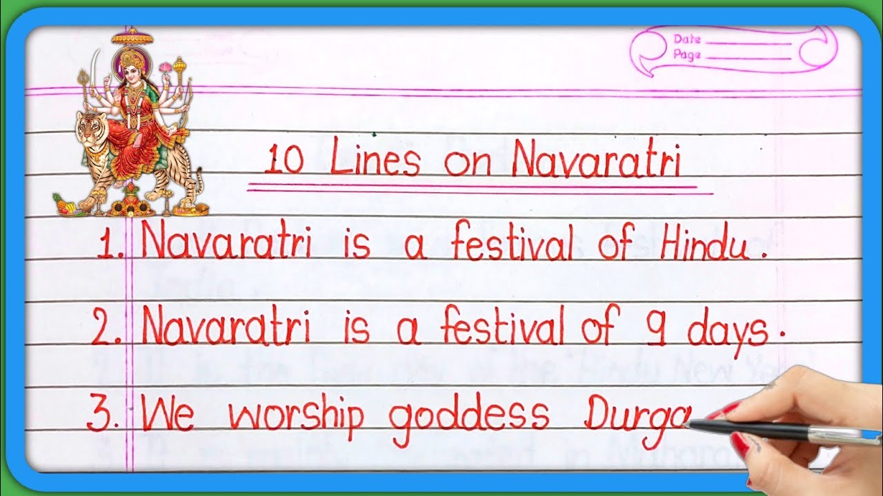 10 Lines on Navratri || 10 Lines on Navratri in English || 10 Lines ...
