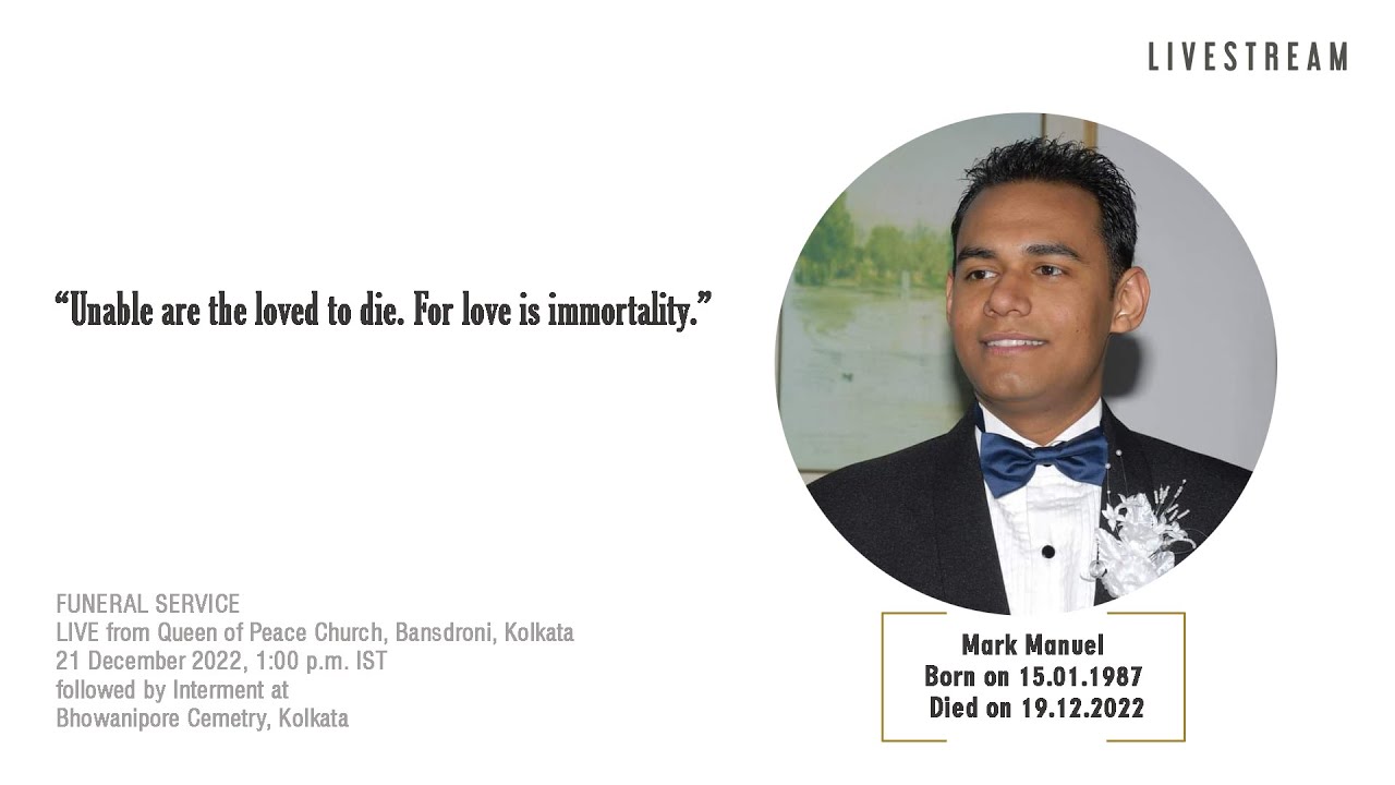 Funeral Service of Mark Manuel - YouTube