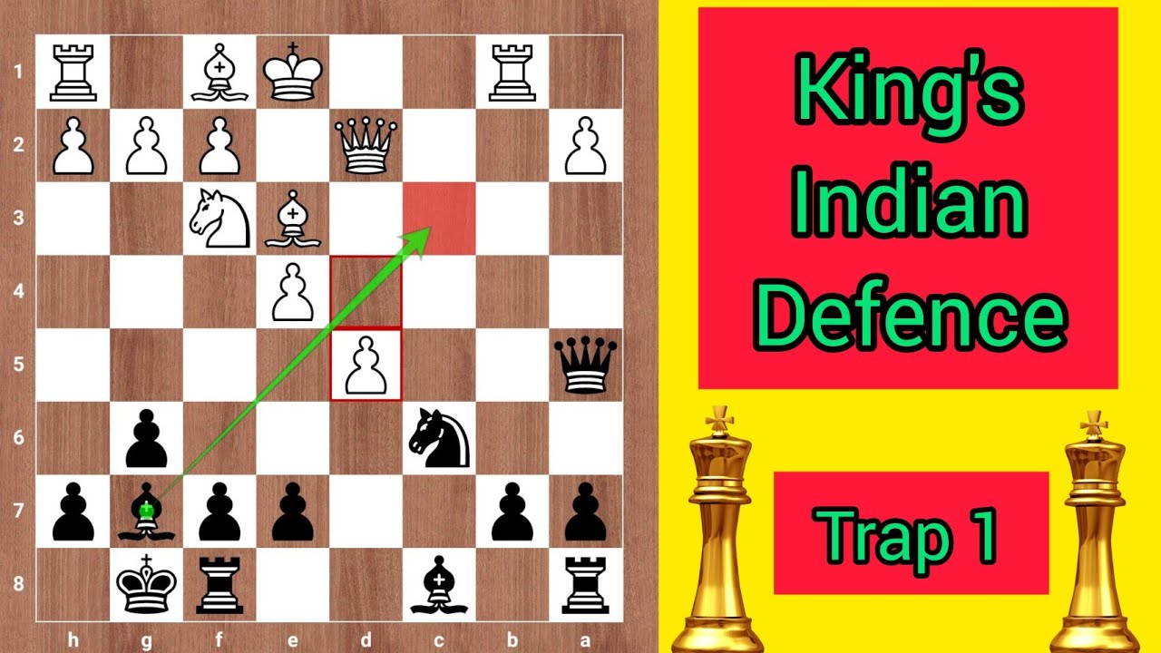 King's Indian Defence: Trap 1 | Queen trap | Chess Opening traps ...