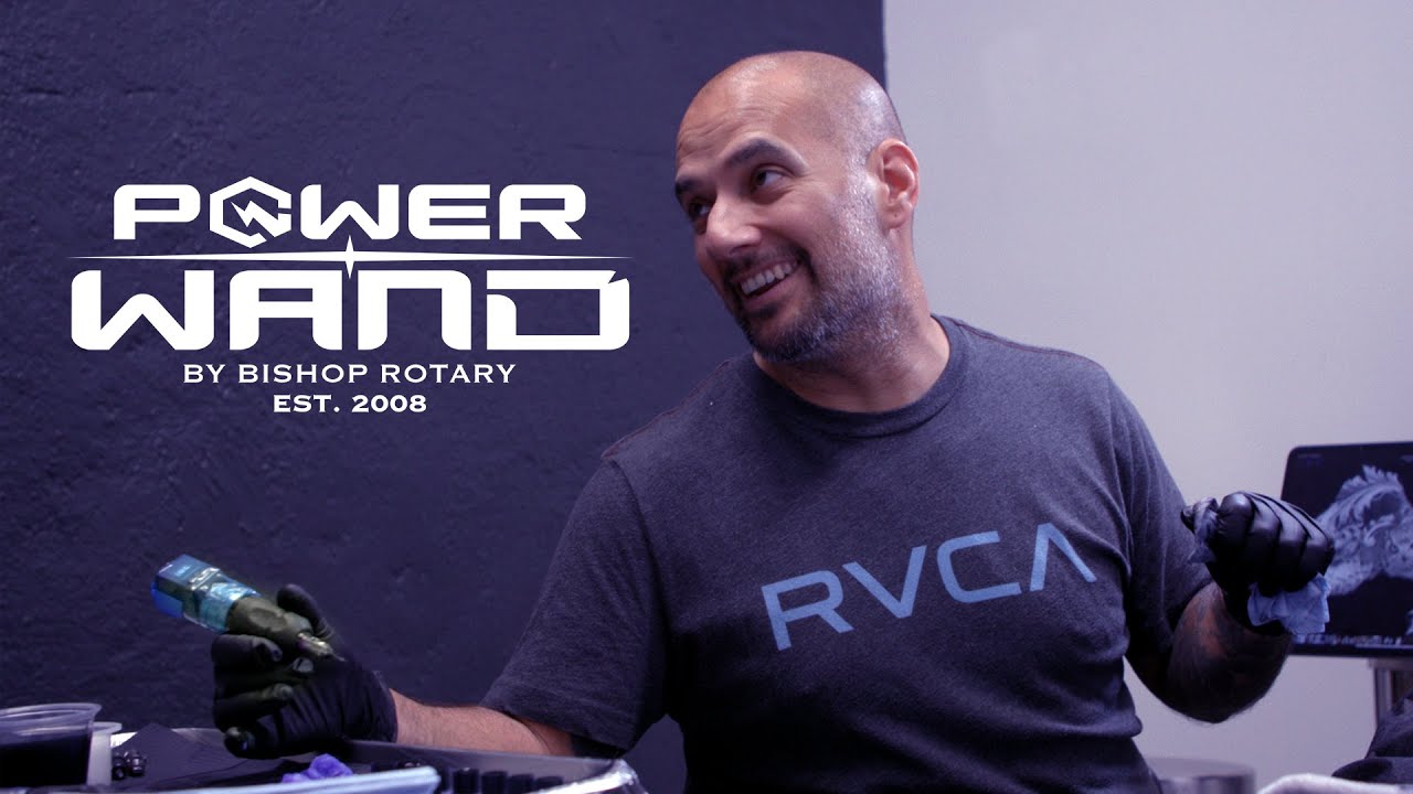 How Carlos Torres Tattoos with His Bishop Power Wands - YouTube