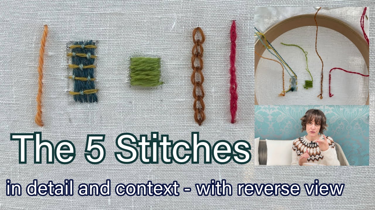 Embroidery Made Easy: Learn 5 Basic Stitches - YouTube