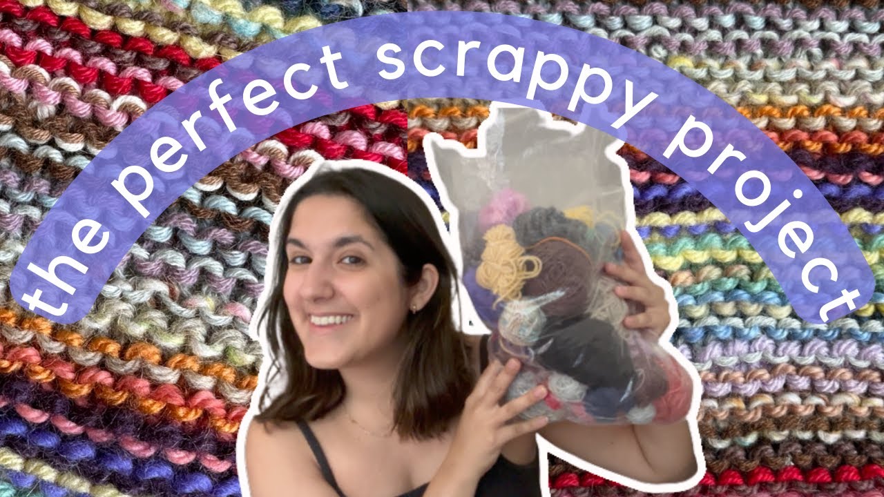 i made the perfect scrappy project | knitting vlog with knits by mandy - YouTube