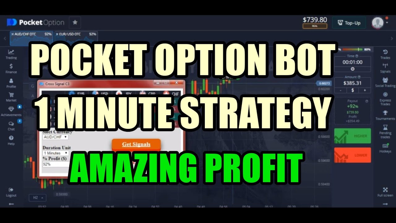 Pocket Option Bot 1 Minute Strategy || Amazing Profit $200 to $739 ...
