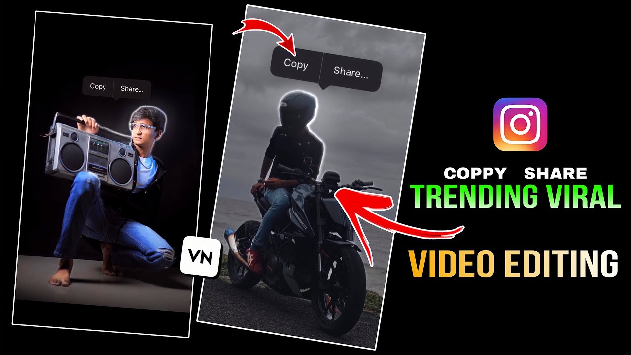 IPhone Coppy Share Glowing Photo Viral Reels Editing | Instagram viral ...