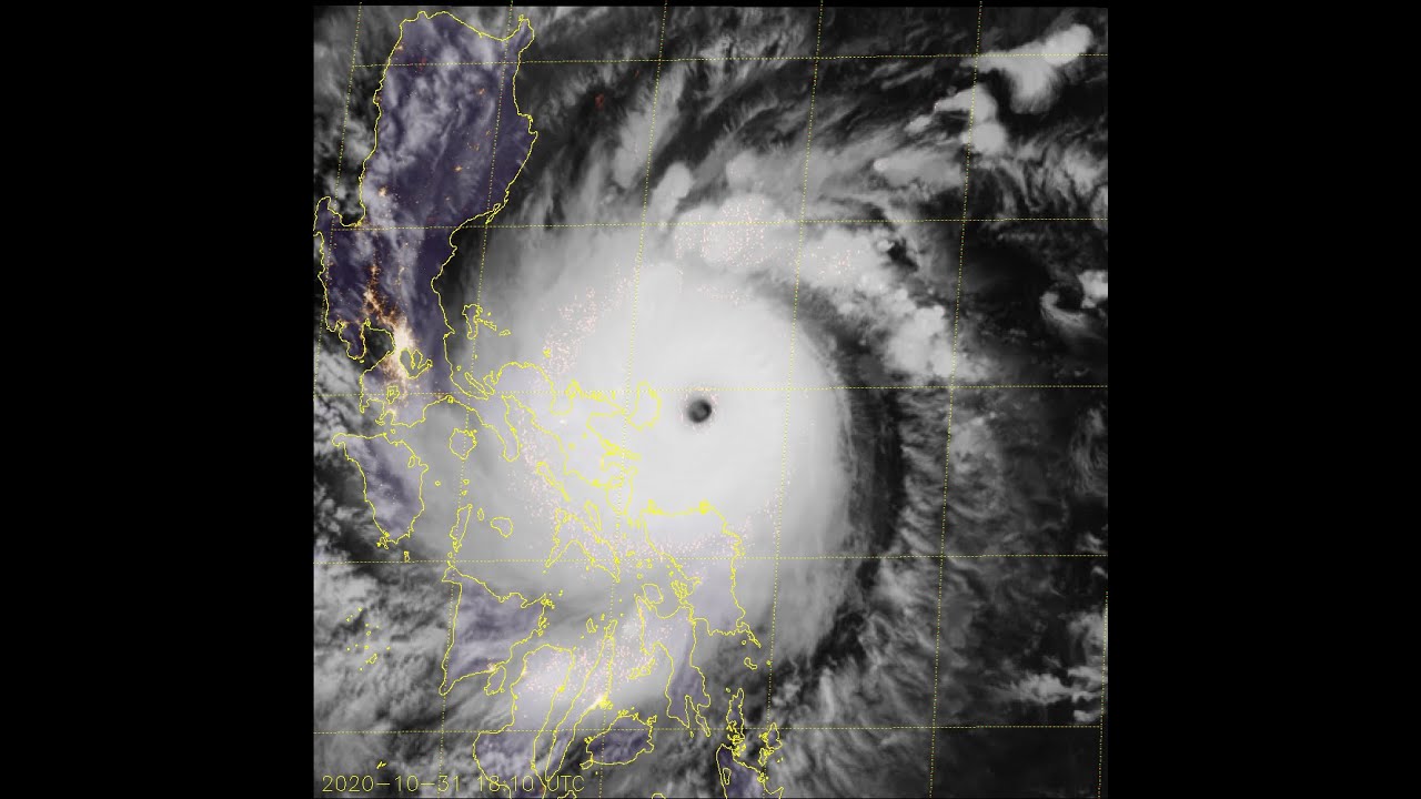 Super Typhoon Goni (2020) in True Colour Rapid Scan Satellite imagery ...