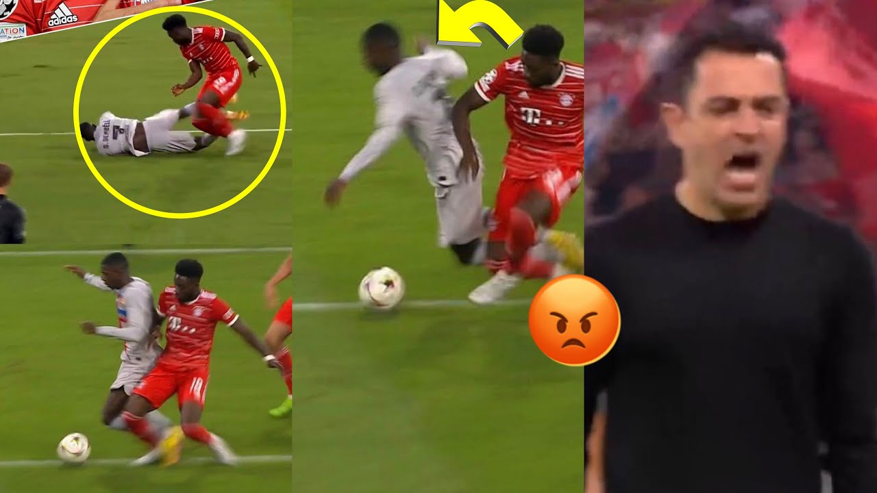 😡Angry Xavi, Reaction After Referee Ignores Penalty on Dembele’s Push 😳 ...