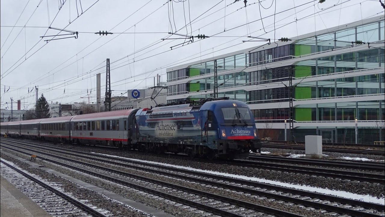 Züge in München Heimeranplatz - YouTube