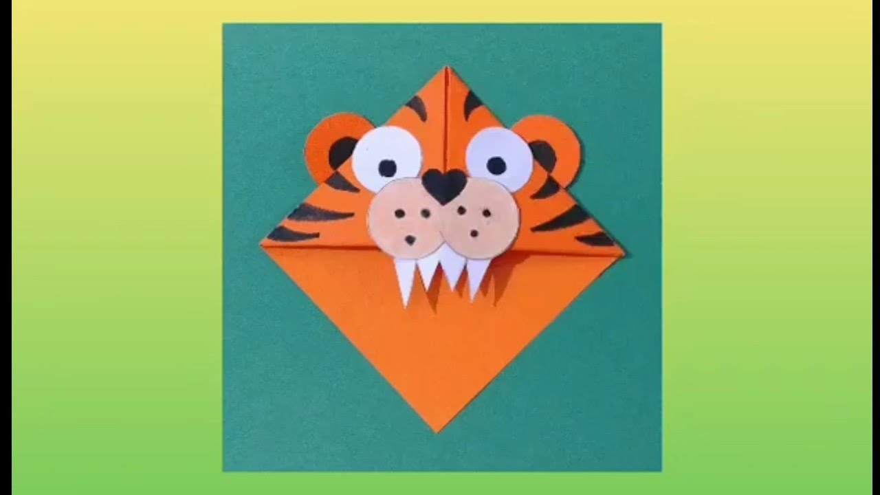 Paper Folding Book Mark / Origami Book Mark Making - YouTube