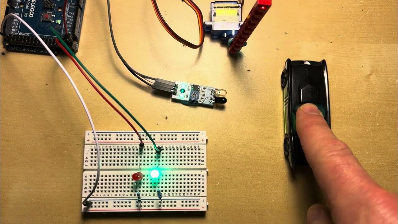 Défi Arduino: Un barrière automatique avec capteur optique infrarouge - YouTube
