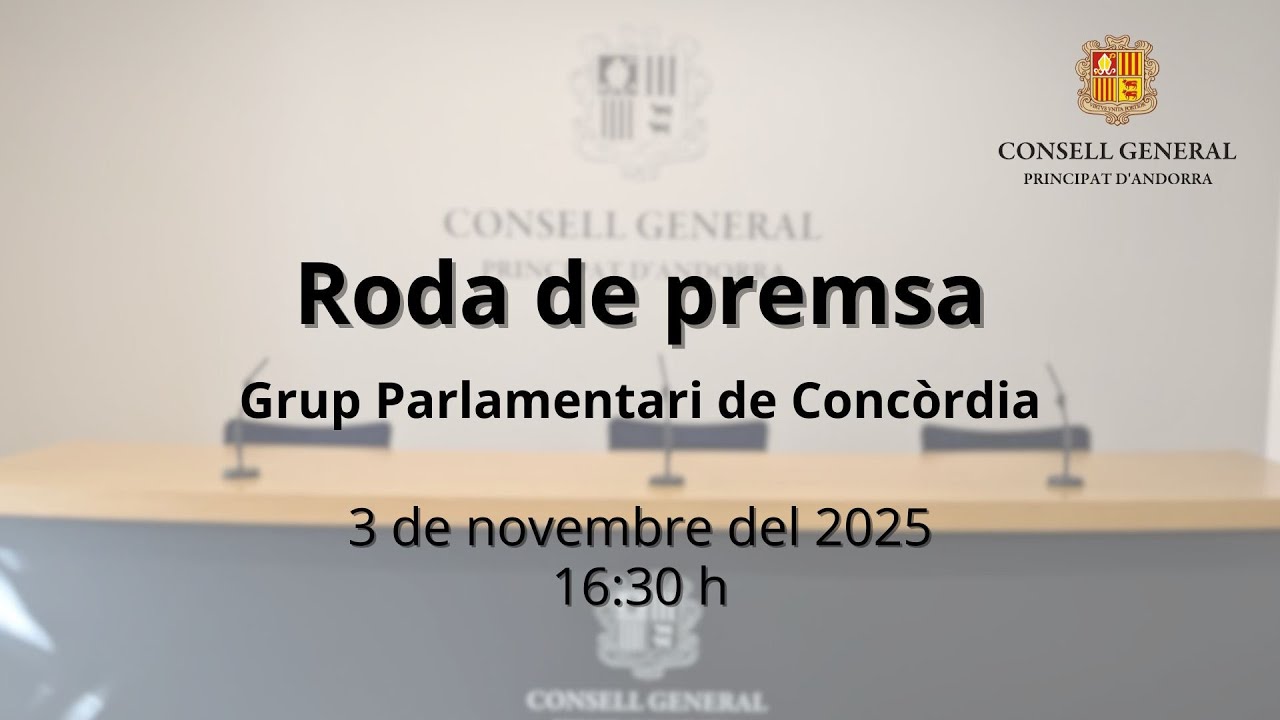 Roda de premsa del Grup Parlamentari de Concòrdia - YouTube