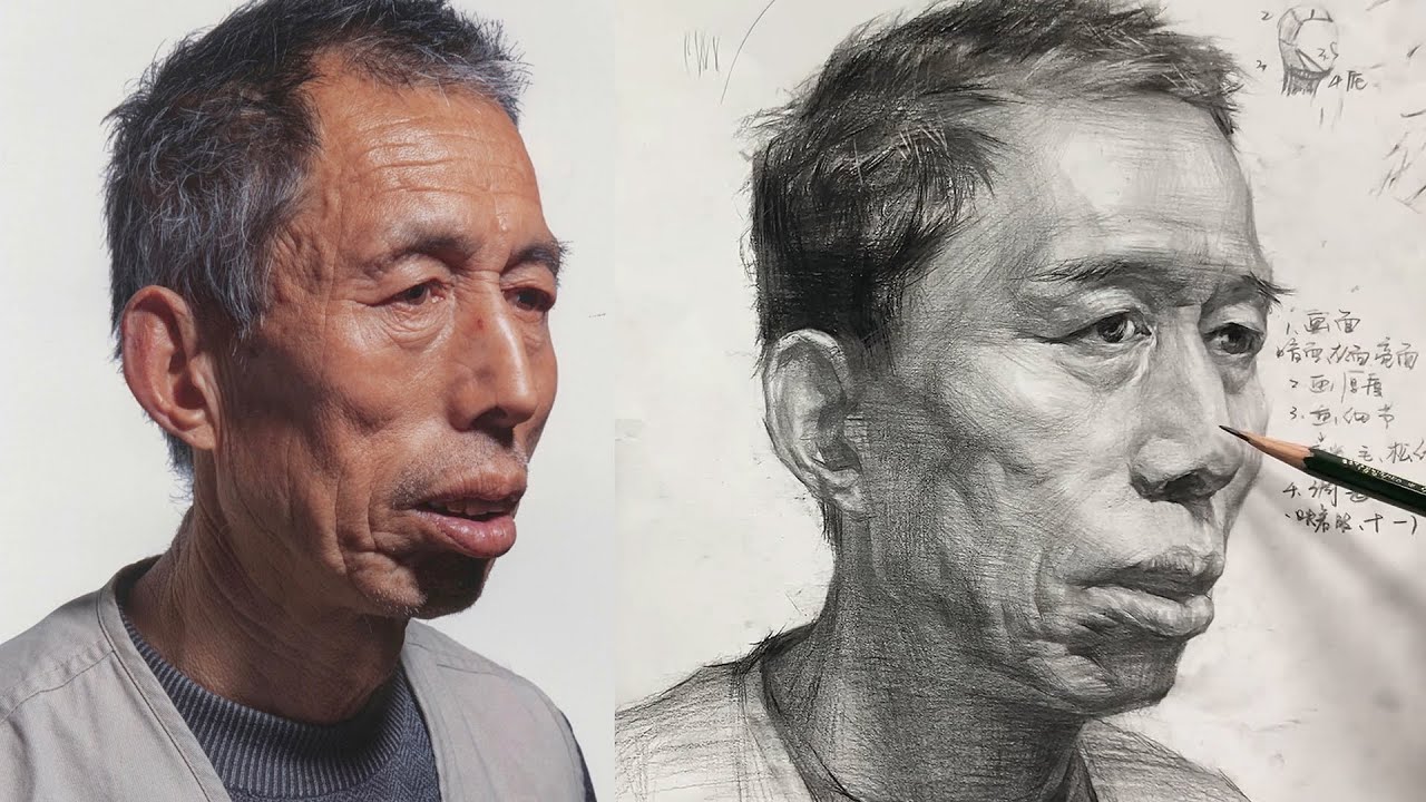 How to Draw a Realistic Portrait with Pencil – Step by Step - YouTube