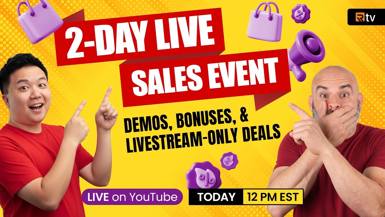 2-Day LIVE Sales Event | Demos, Bonuses & Livestream-Only Deals - YouTube