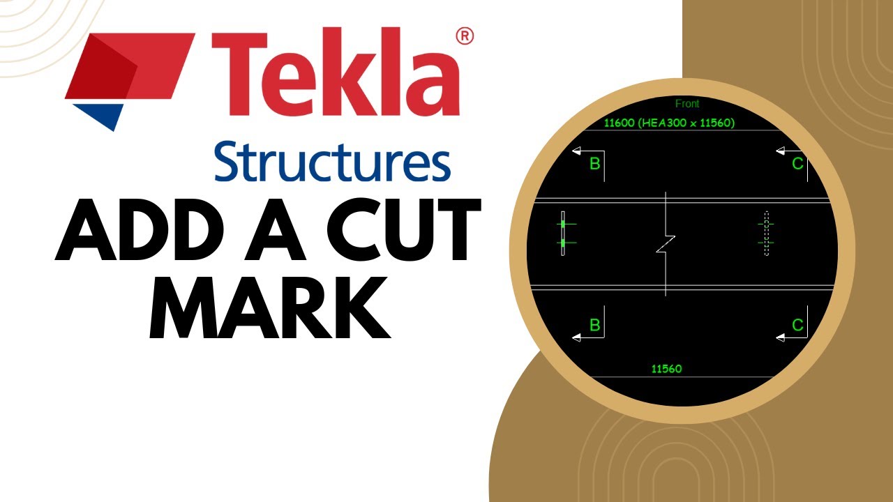 Add a cut mark at the shortening point of the part in Tekla Structures ...