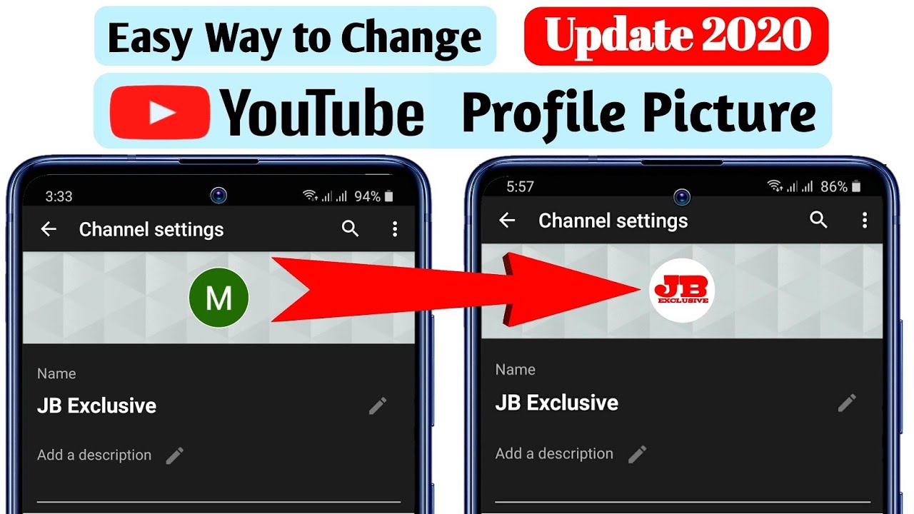 How to Change YouTube Profile Picture on Android and iOS || YouTube New ...