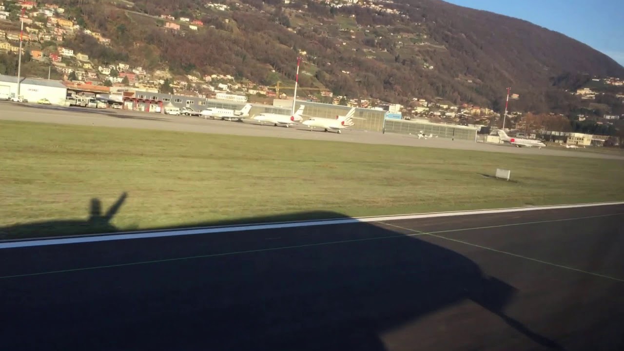 Landing LSZA Lugano Airport - YouTube