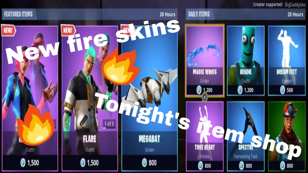 Item shop tonight *new skins (Fortnite battle royal) - YouTube