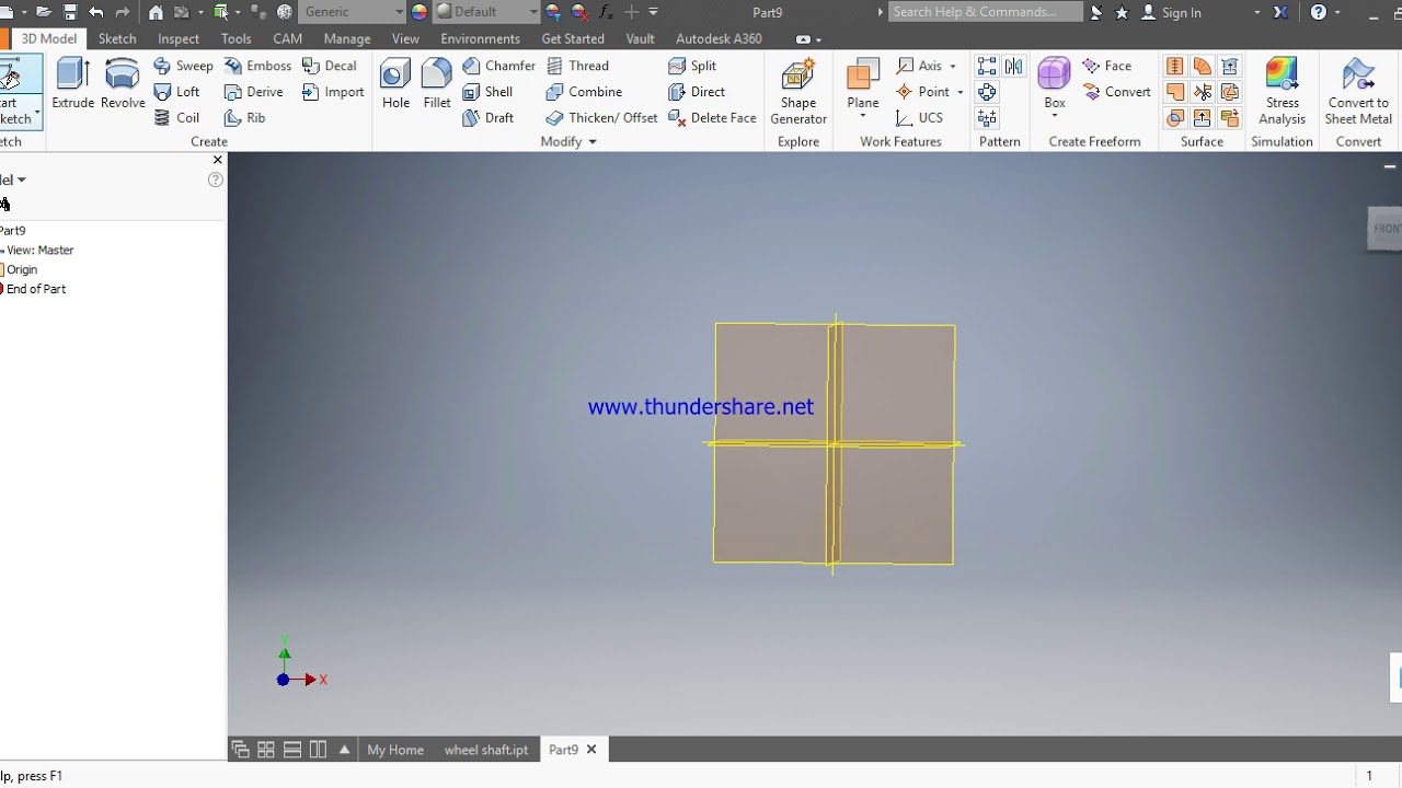 Shaft wheel || 3d modelling Autodesk inventor tutorial [Grinding Shaft ...