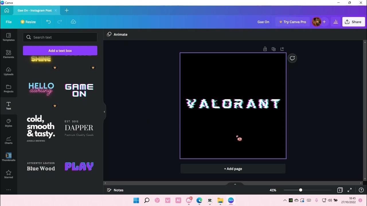 Glitch Text Effect Tutorial In Canva - YouTube