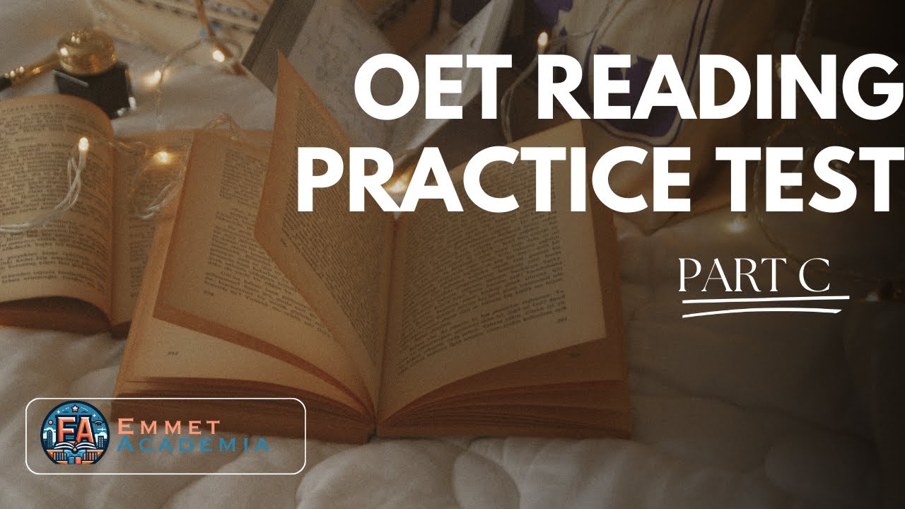 OET Practice Reading Test (PART-C) - YouTube