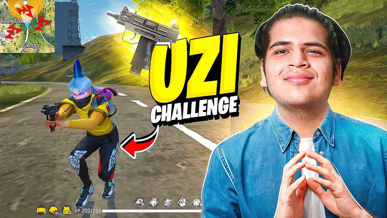 Only Mini UZI Gun Challenge 😱 Tufan FF - FREE FIRE MAX - YouTube
