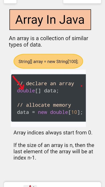 Array In Java Array Arrayinjava Javainterview Javainterviewquestionsandanswers Java Youtube