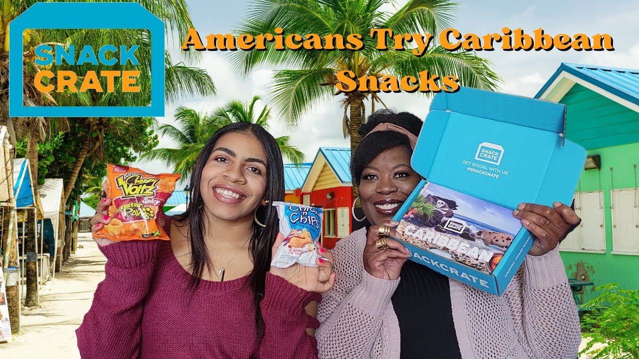 Americans Try Caribbean Snacks | Snack Crate Unboxing - YouTube