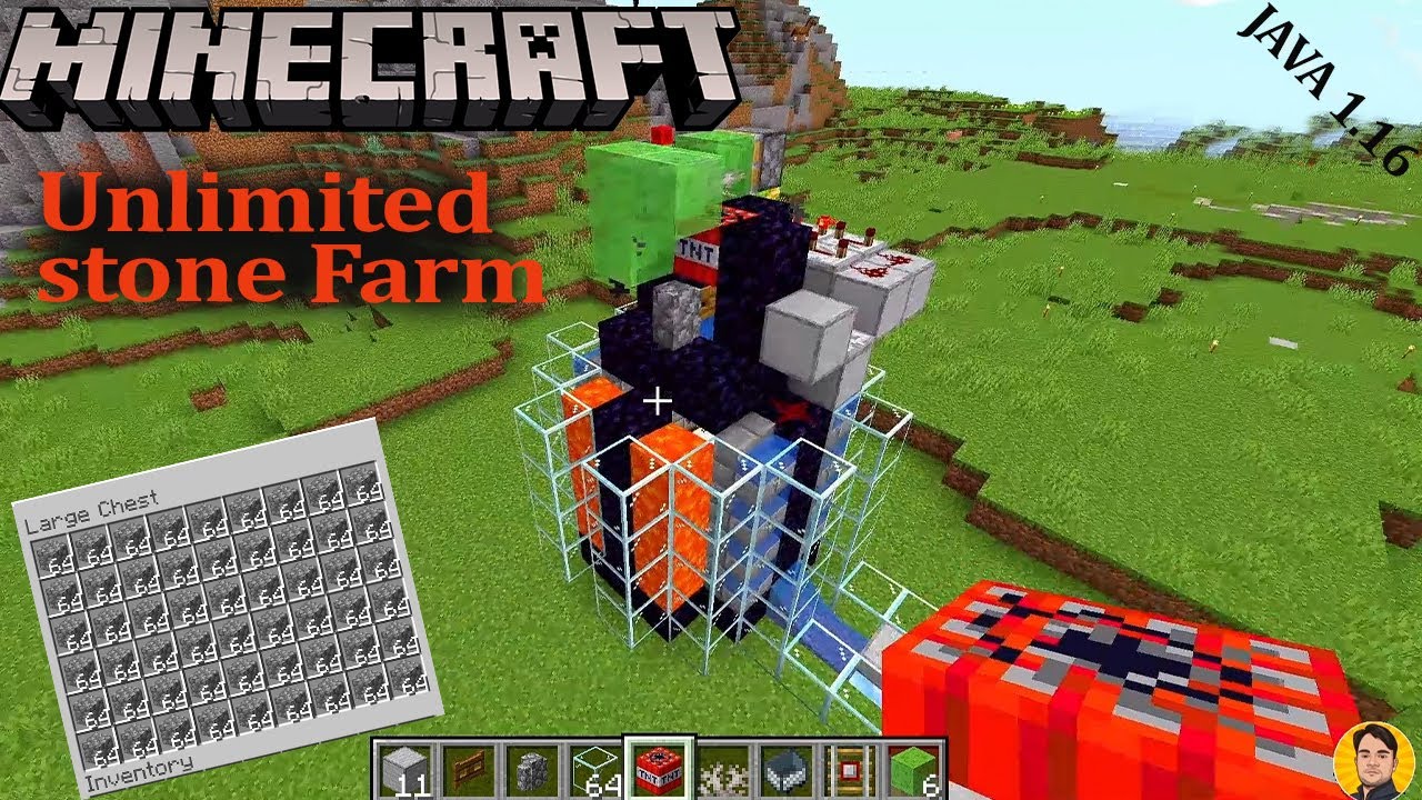 How to make a stone farm in minecraft java edition 1.16 !! A Giant ...