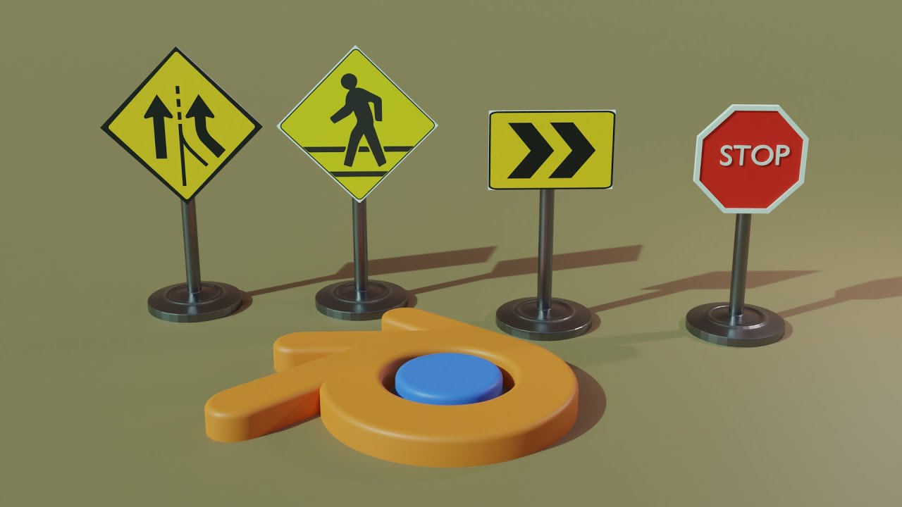 How to make Road Traffic Signboard in blender 3.0 | Toturial | Graph ...