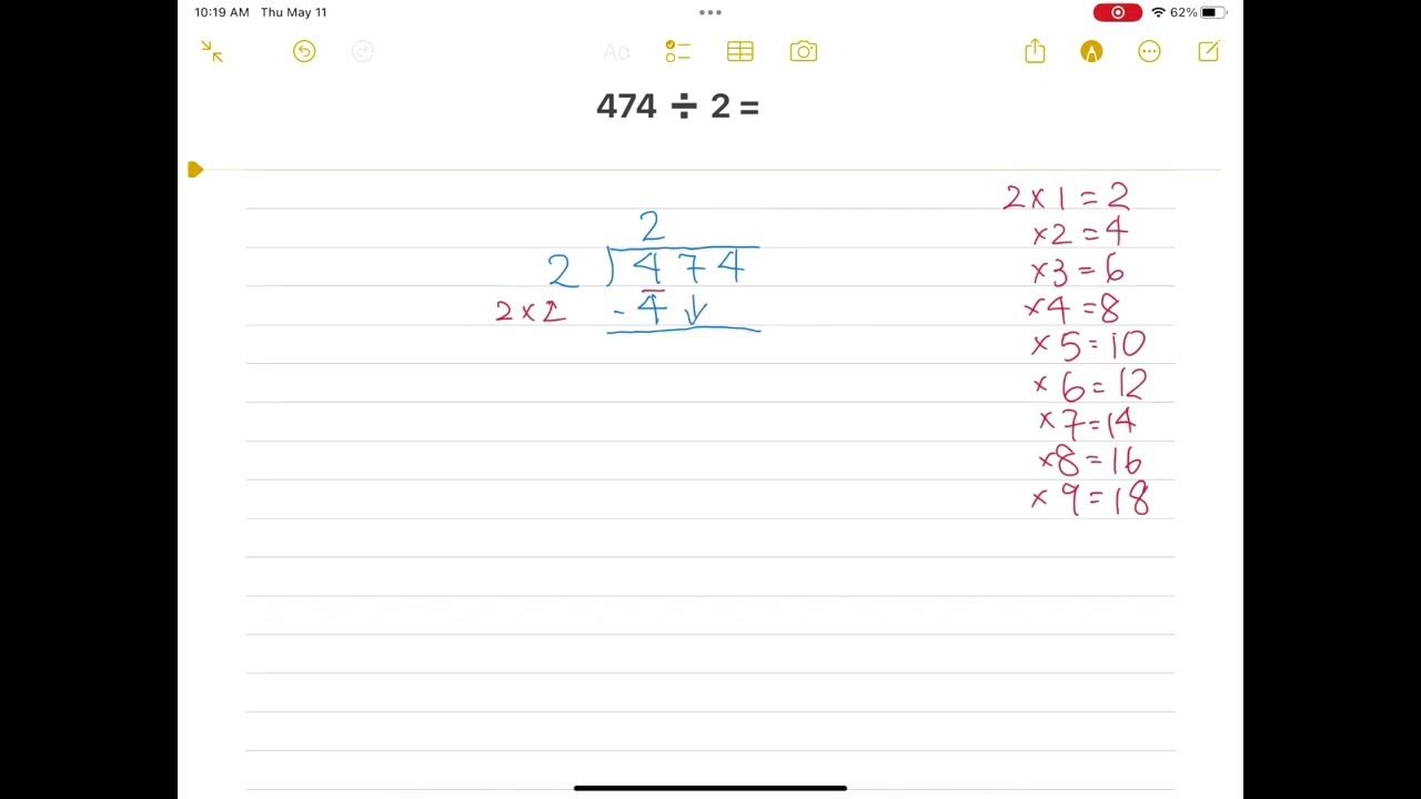 Lesson 6: Division - Long Division Basic Math Skill - YouTube