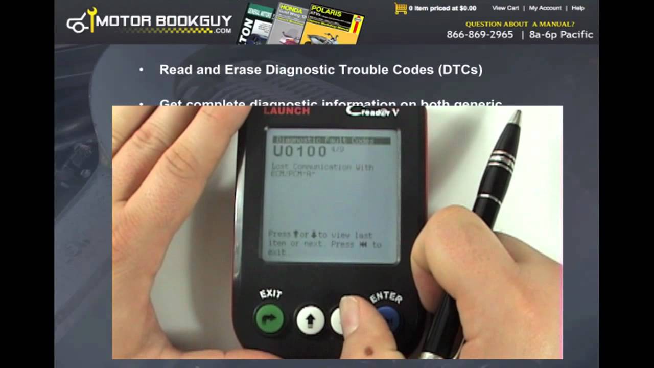 Launch Creader V OBDII Scanner - YouTube