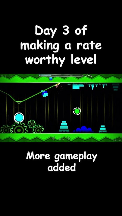 Day 3 of trying to make a rate worthy level #geometrydash #gd #gaming #helpmemakethismakesense ...