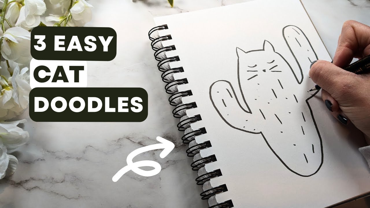 3 Cute and Easy Cat Doodles - YouTube