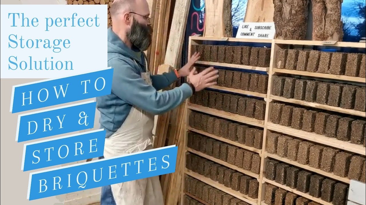 How to dry and Store Sawdust Briquettes - Storage Solution - YouTube