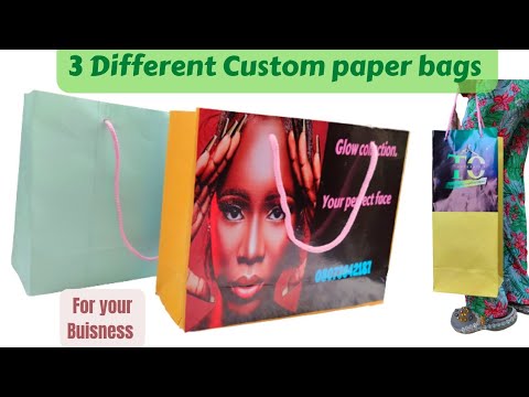 How to make custom paper bags for your business/Designer paper bags ...