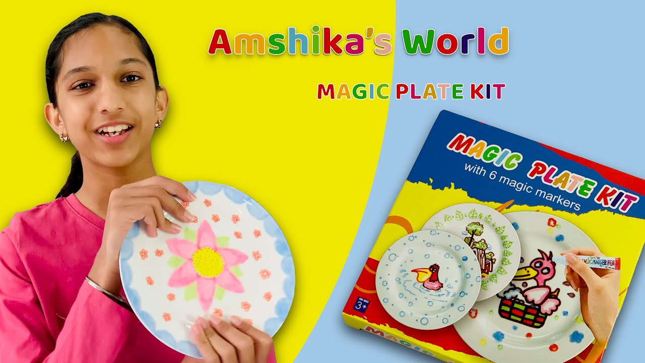 Magic Plate Kit | Draw on special plate with magic pens - YouTube