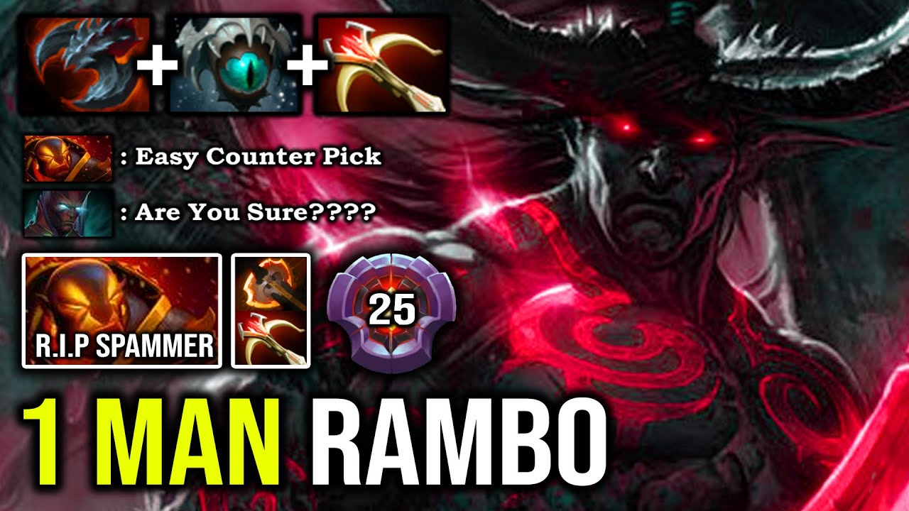 1 MAN RAMBO Crazy Machine Gun -70% Slow Attack Terrorblade Micro ...