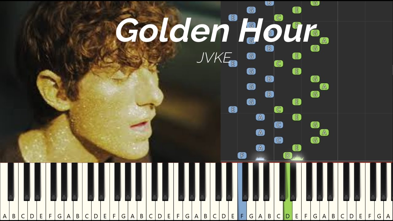JVKE - golden hour (Piano Tutorial C major / A minor) - YouTube