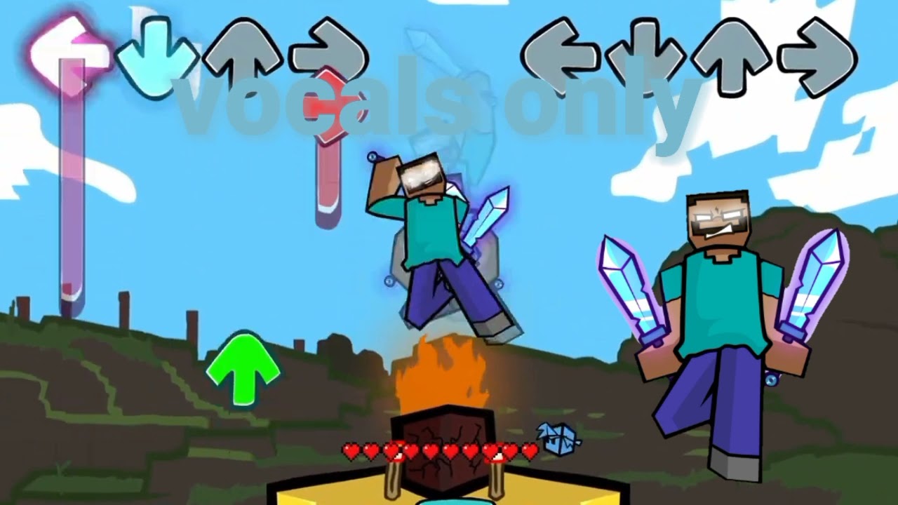 Fnf herobrine reborn 2.5 herobrine song fanmade vocals only - YouTube