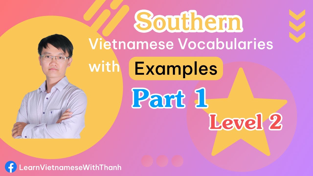 Vietnamese vocabularies with examples - level 2 - part 1 - YouTube