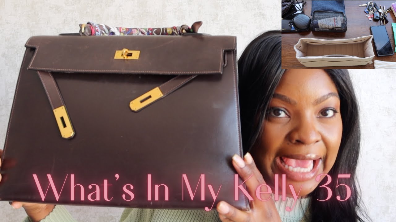 What's Inside My Kelly 35 | What's In My Bag & How To Organize It To ...