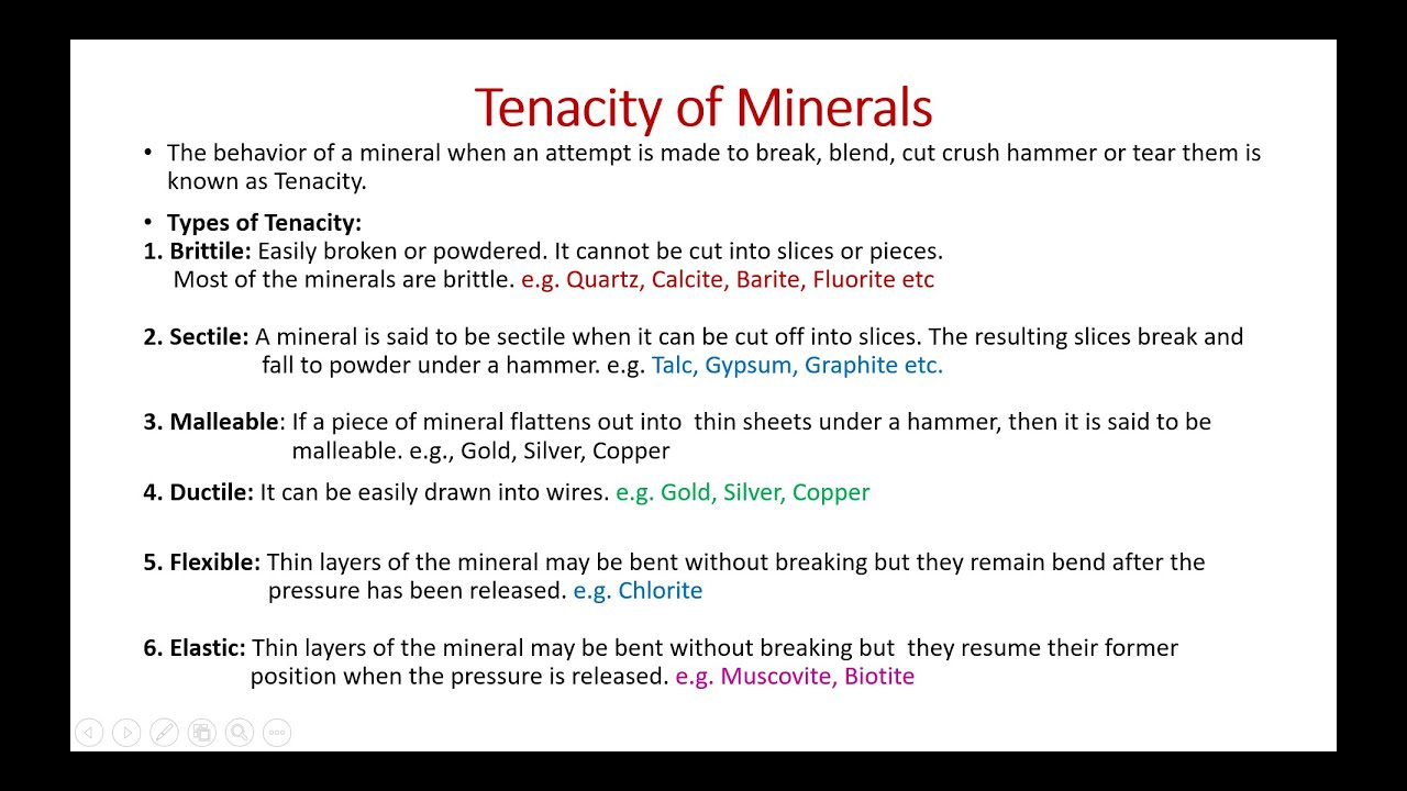 Tenacity of Minerals - YouTube