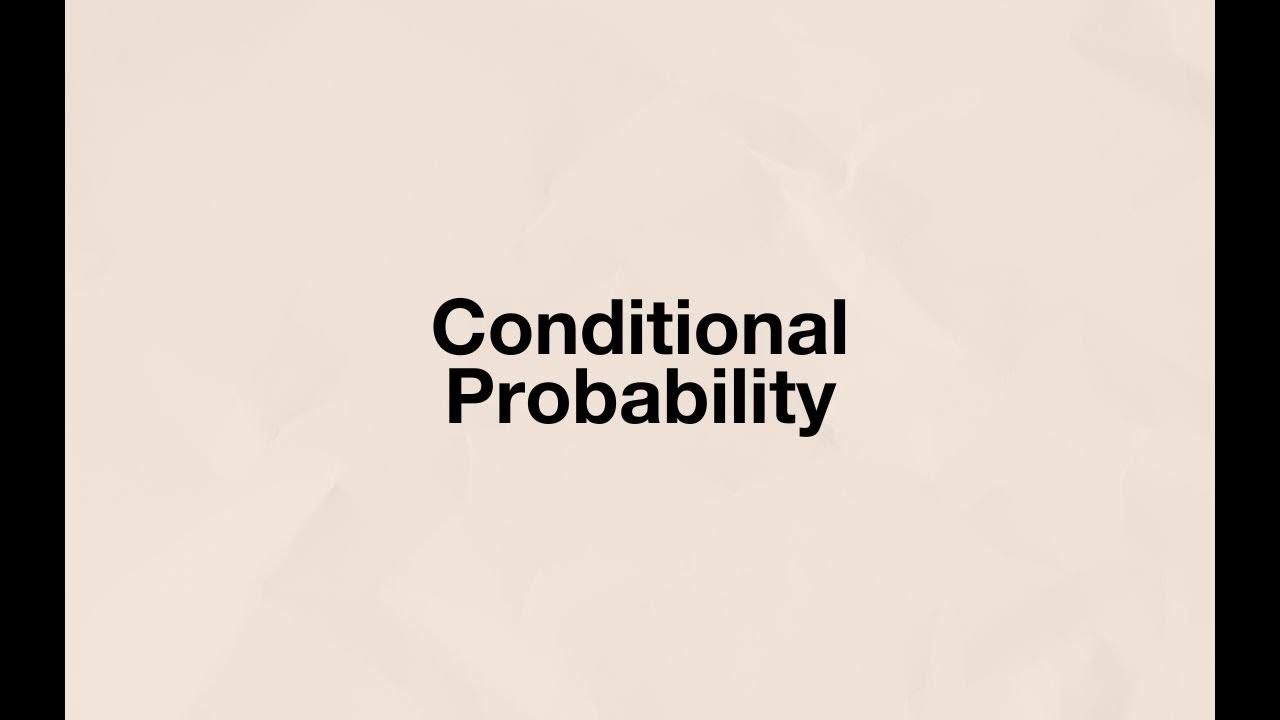 Conditional Probability - YouTube
