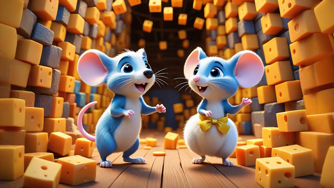 Six Tiny Mice Race Through Cheese | Mouse Song for Kids | Fun Animal ...