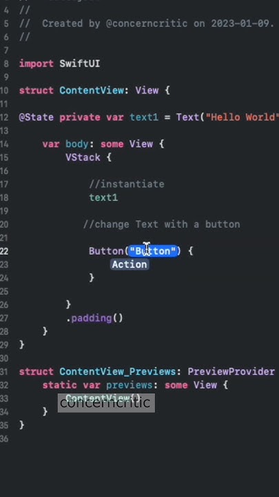SwiftUI tutorial | How to Change Text Value programmatically using a button - YouTube