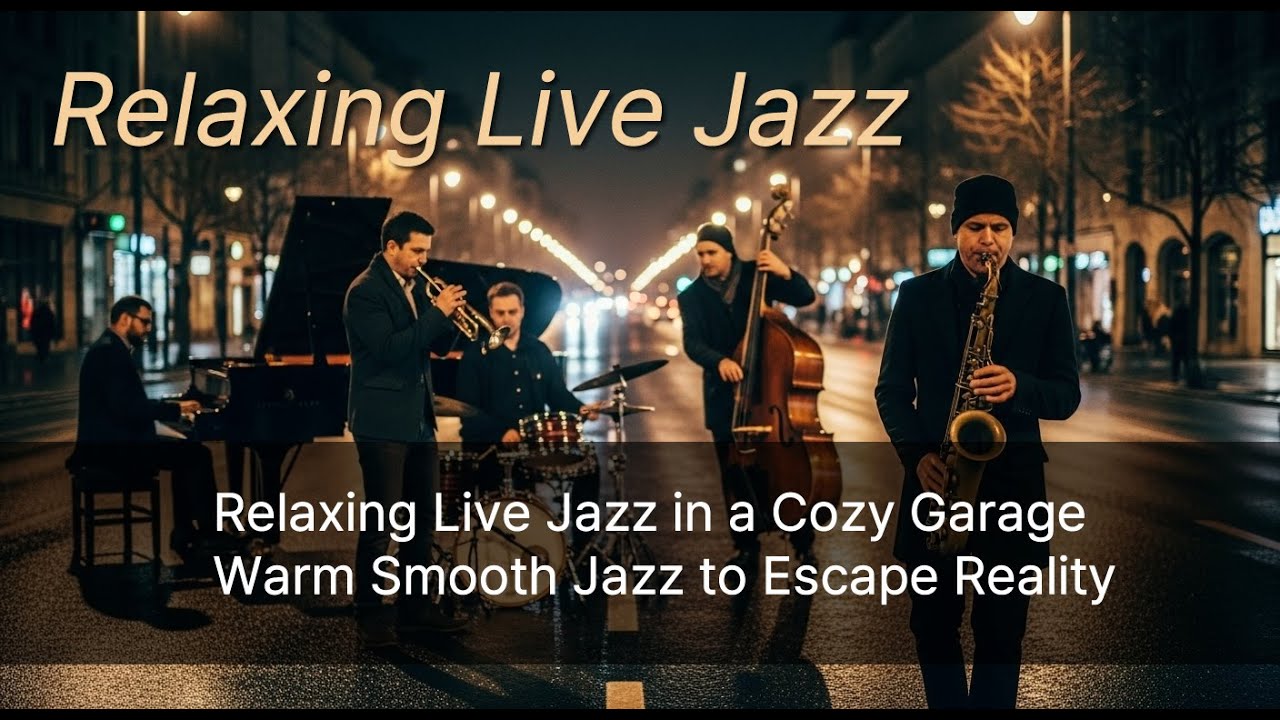 Relaxing Live Jazz in a Cozy Garage 🎷 Warm Smooth Jazz to Escape ...